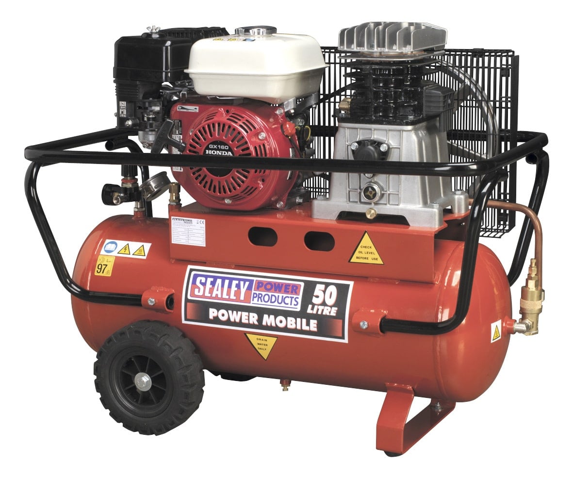 Compressor 50ltr Belt Drive Petrol Engine 5.5hp – Triace